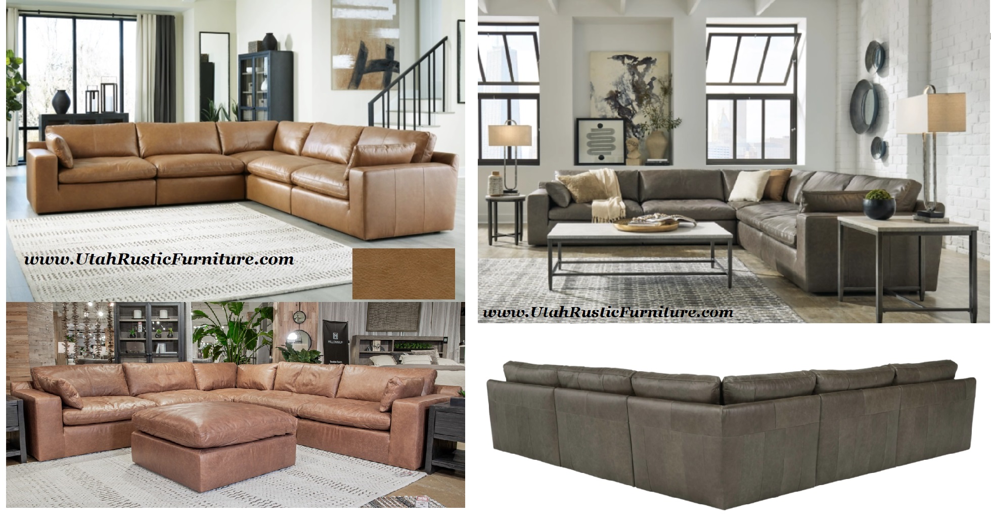 Benchcraft Genuine Top Grain or Bonded Leather Sofas and Sectionals